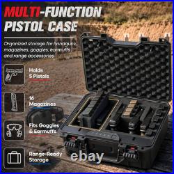 Biometric Pistol Gun Case, Holds 5 Pistols & 16 Magazines, IP64 ...