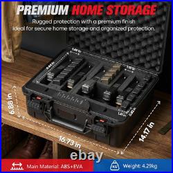 Biometric Pistol Gun Case, Holds 5 Pistols & 16 Magazines, IP64 ...